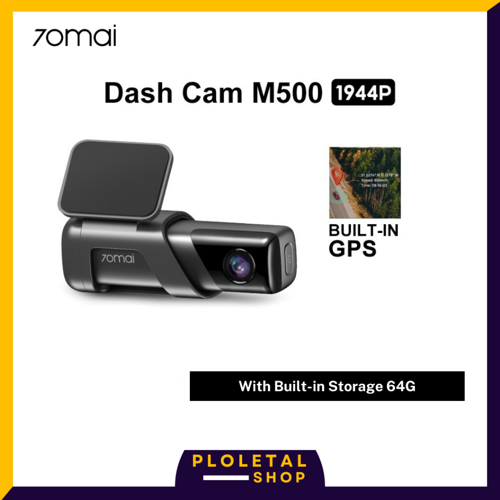 Jual 70mai Dash Cam M500 1944P GPS Built-in 64G FOV 170 ADAS Voice ...