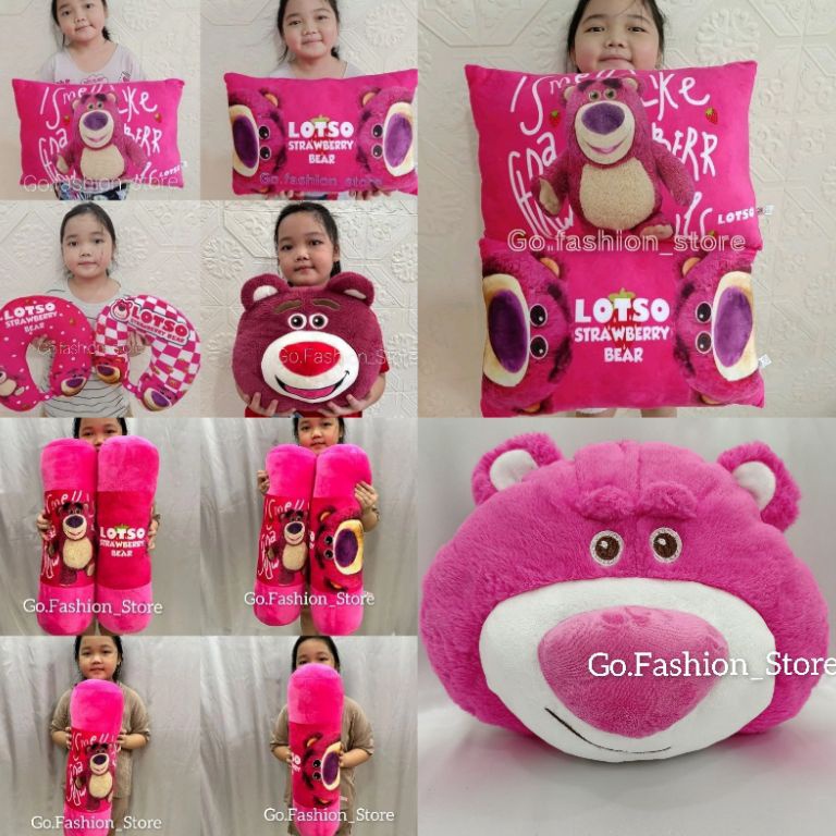 Jual KODE F77F New Viral Lotso Bantal Boneka Kepala Karakter Lotso ...