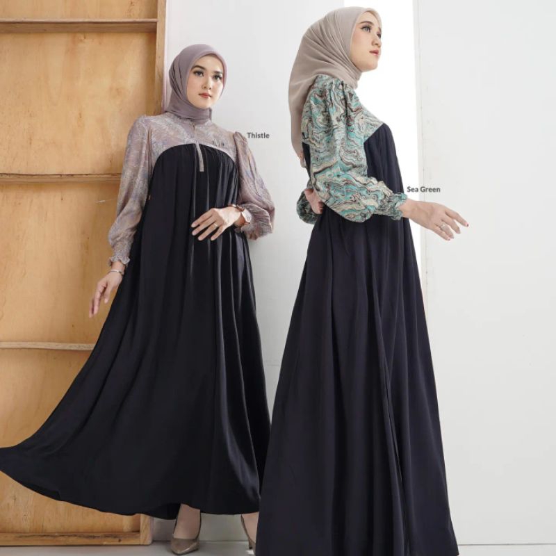 Jual DR131| CASANOVA DRESS / IRANDA DRESS by Nadheera Luxury [ NEW - ND Black Plain Series ...