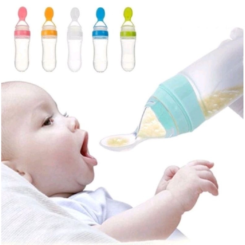 Jual Botol Sendok Silicone Untuk MPASI Bayi | Shopee Indonesia