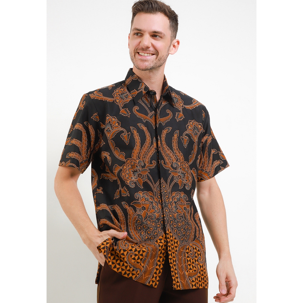 Jual DANAR HADI - Kemeja Batik PE Kusuma Amerta - 4KSAM.7806.24 - Hitam ...