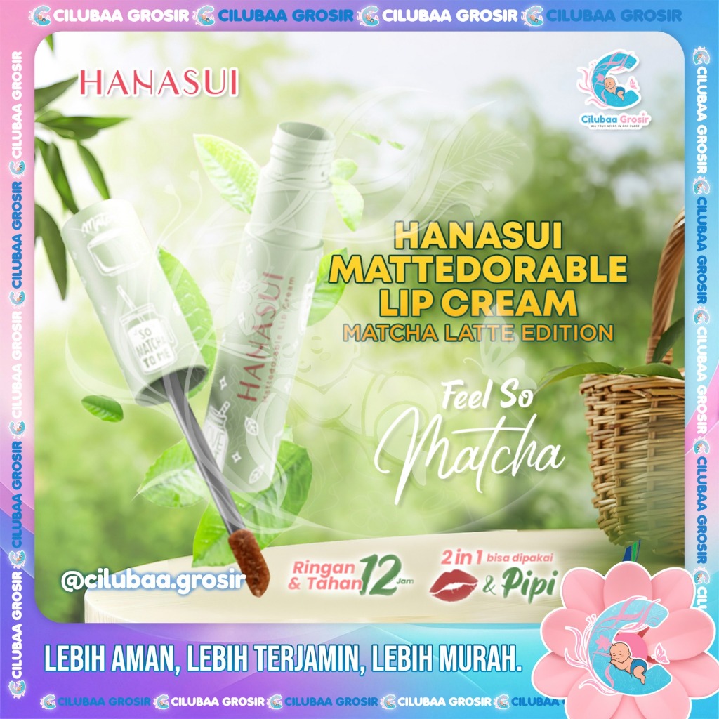 Jual HANASUI Mattedorable Lip Cream Matcha Latte Edition || MATCHA ...