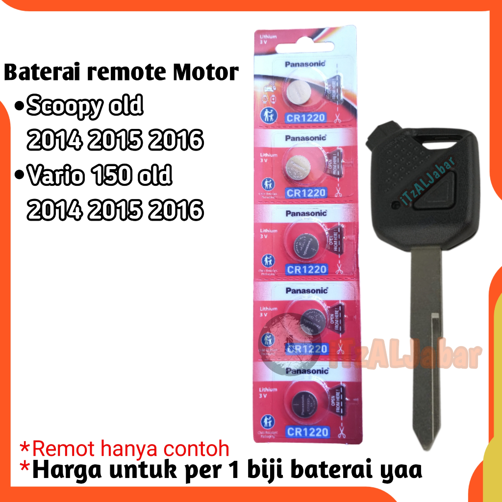 Jual Baterai remote motor Scoopy old Vario 150 old 2014 2015 2016 Batre ...
