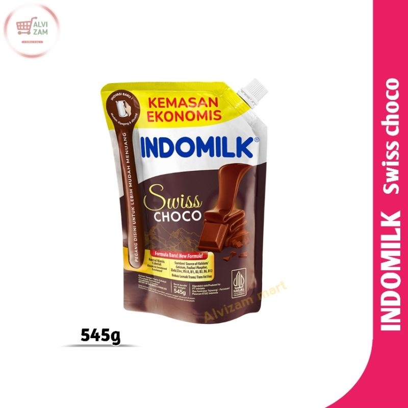 Jual Indomilk susu kental manis swiss choco refill 545g | Shopee Indonesia