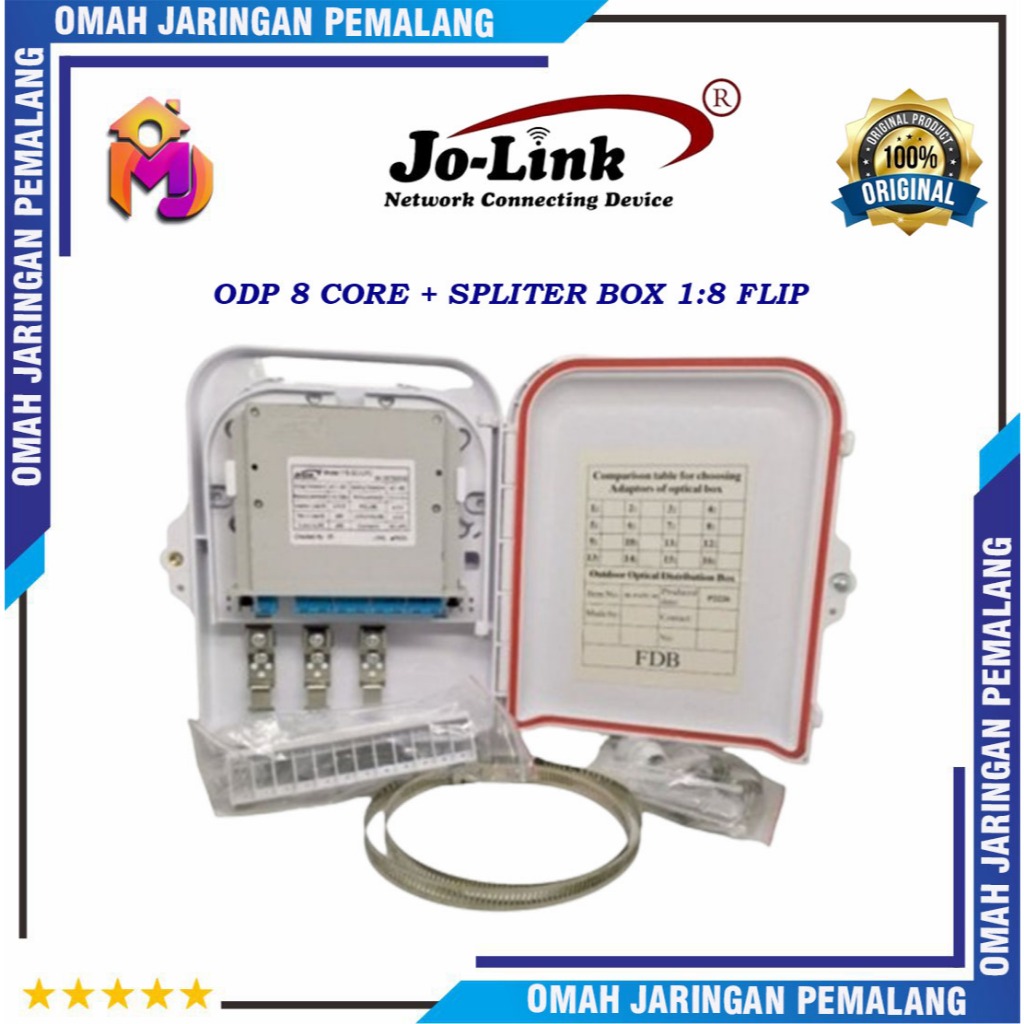 Jual ODP 8 Core + Spliter Box 1:8 Flip Jolink/Odp komplit | Shopee ...