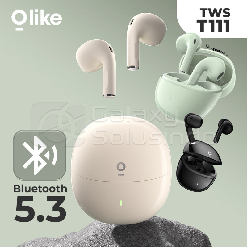 Jual OLIKE T111 Bluetooth 5.3 HiFi TWS Earphone - Black White Green ...