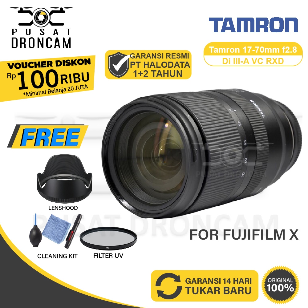 Jual Tamron 17-70mm f2.8 for Fujifilm X Di III-A VC RXD Fuji 17-70 mm Original Resmi | Shopee ...
