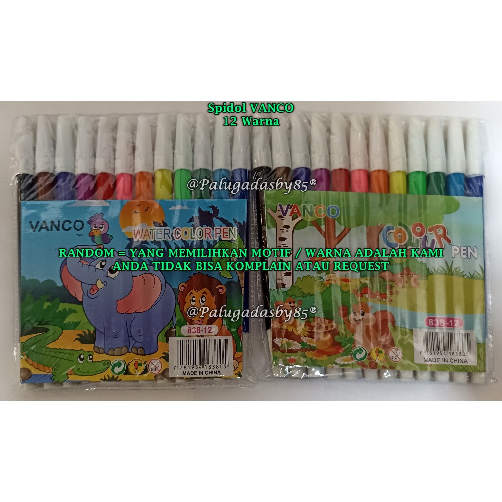 Jual Spidol 12 Warna Vanco 838 (1 Set Isi 12 Warna) / Spidol Set 12 ... Jual Spidol 12 Warna Vanco 838 (1 Set Isi 12 Warna) / Spidol Set 12 ...