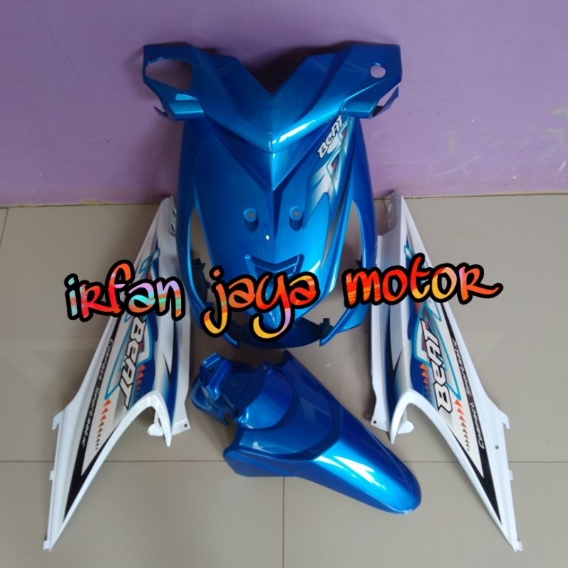 Jual Cover body full halus Honda beat karbu biru putih | Shopee Indonesia