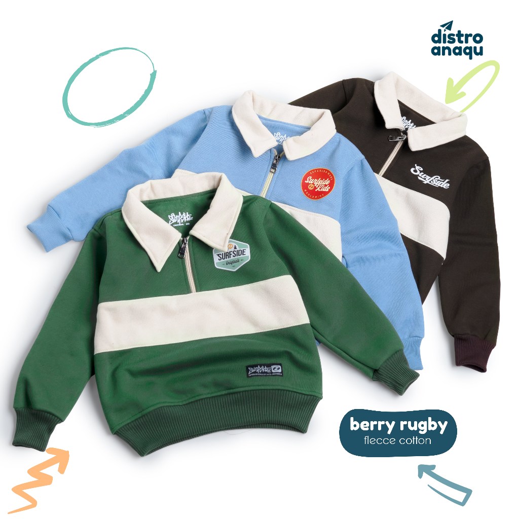 Jual Jaket Anak Laki-Laki & Perempuan Rugby Berry Kekinian Unisex 1-12 ...