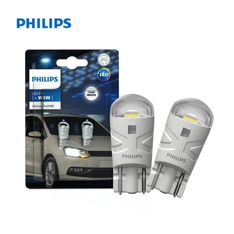 Jual Bohlam PHILIPS LED Ultinon Pro3100 T10 12V W5W Lampu Kecil, Lampu ...