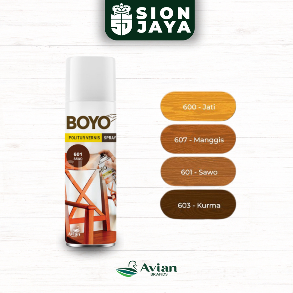 Jual Cat Semprot/ Cat Plitur / Politur / Avian Boyo Politur Spray 400ml ...
