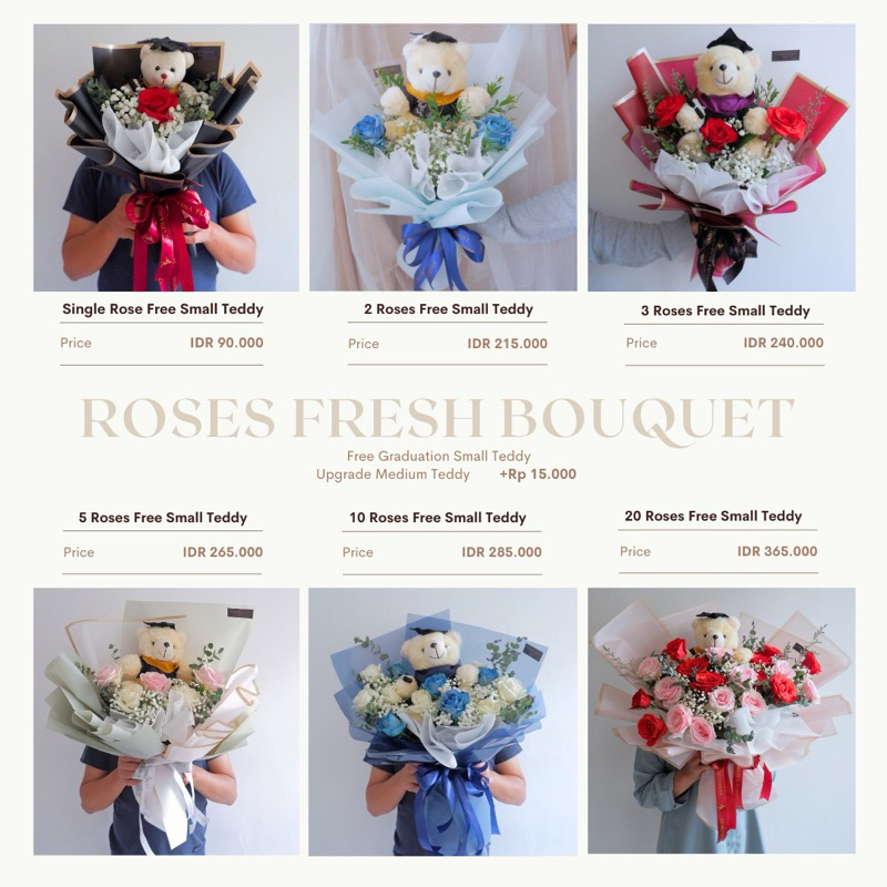 Jual GRADUATION-ROSE FRESH BOUQUET EDITION | Shopee Indonesia