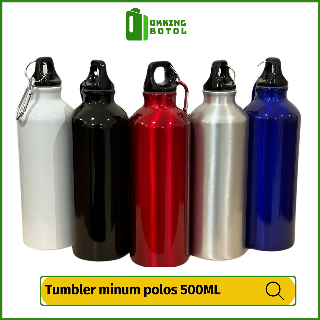 Jual Botol Sport Sepeda Gowes Carabiner 500ml /Termos Tumbler Polos ...