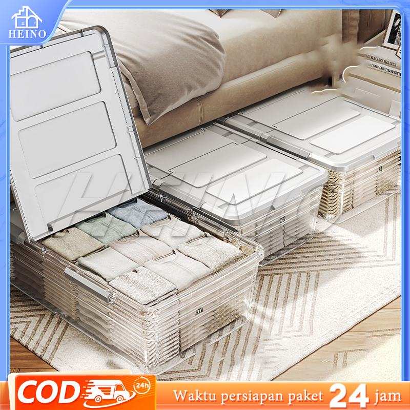 Jual HEINO Pakaian Storage Box Kotak Penyimpanan Di Bawah Tempat Tidur ...