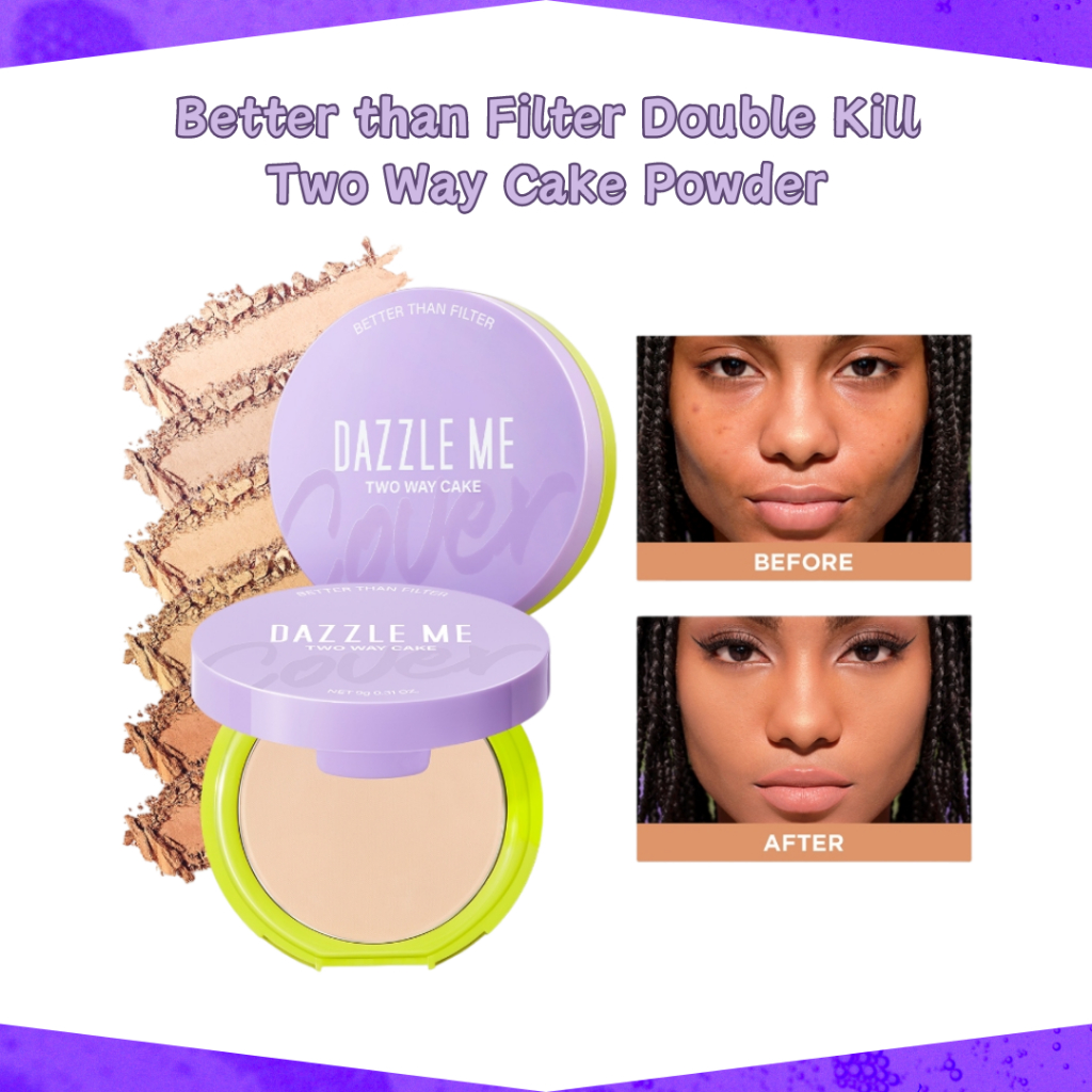 Jual Dazzle Me Better Than Filter Double Kill Two Way Cake Powder 9g ...