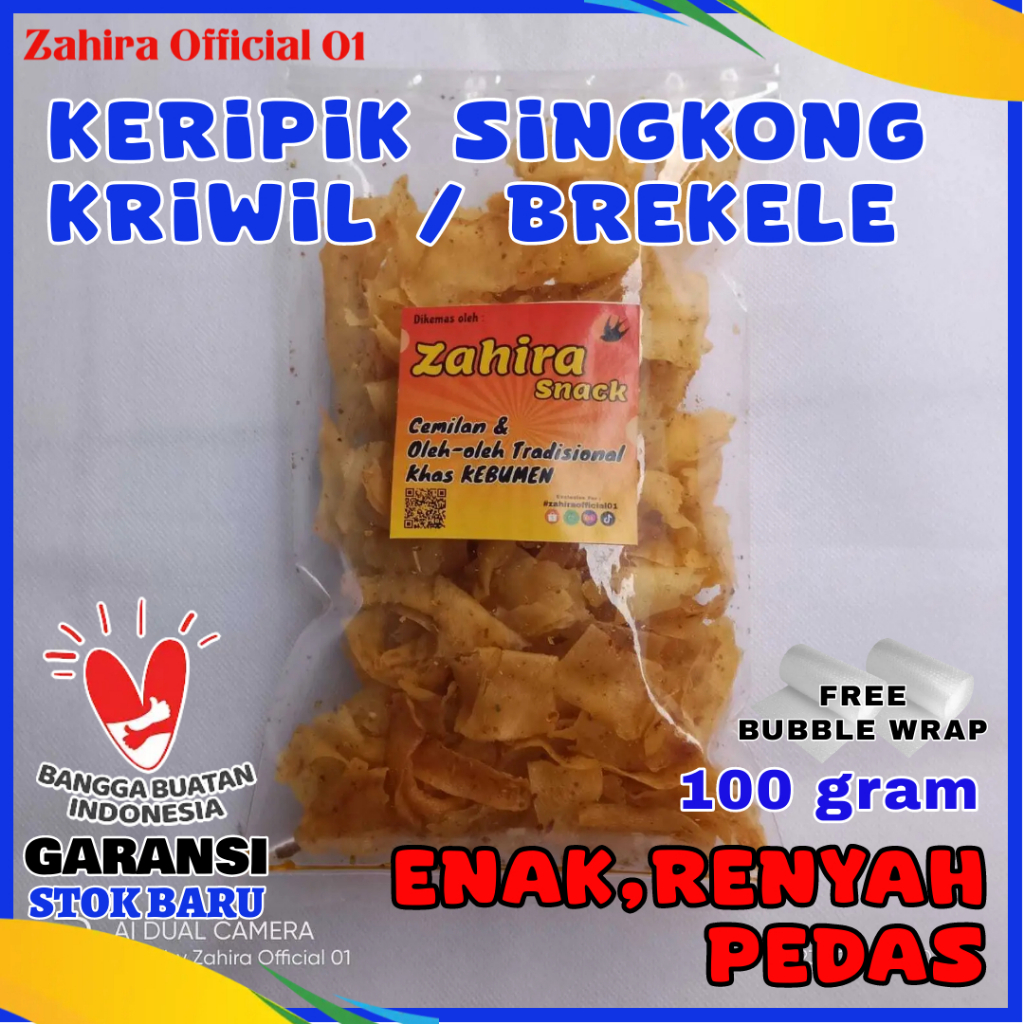 Jual Keripik Singkong Balado Pedas Daun Jeruk Cemilan Kripik Brekele ...