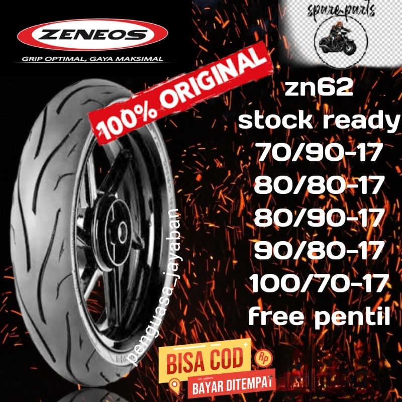 Jual murah!! ban tubeless Zeneos zn62 ring 17 (70/90, 80/80, 80/90, 90/80, 100/70,140/70,150/60 ...