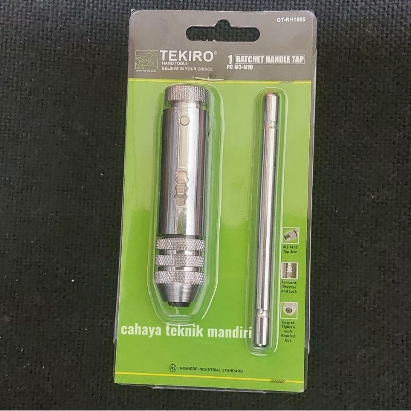 Jual TEKIRO GT-RH1865 handle tap rachet M3 - M10 gagang tap ulir drat ...