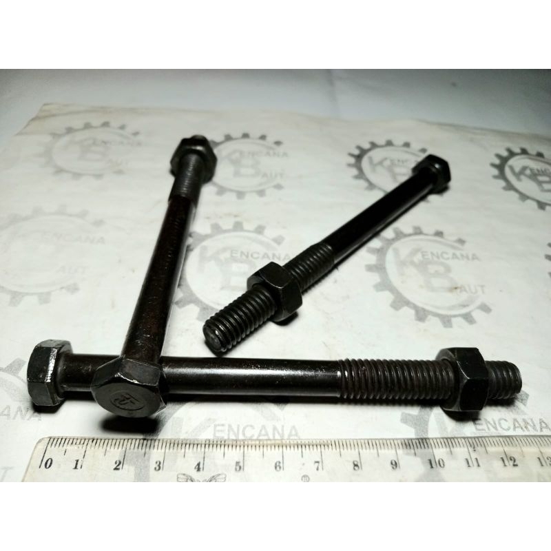 Jual BAUT MUR BAJA UNC 7/16" X 5 INCHI (12,5 CM) / BAUT HITAM NC 7/16 x ...