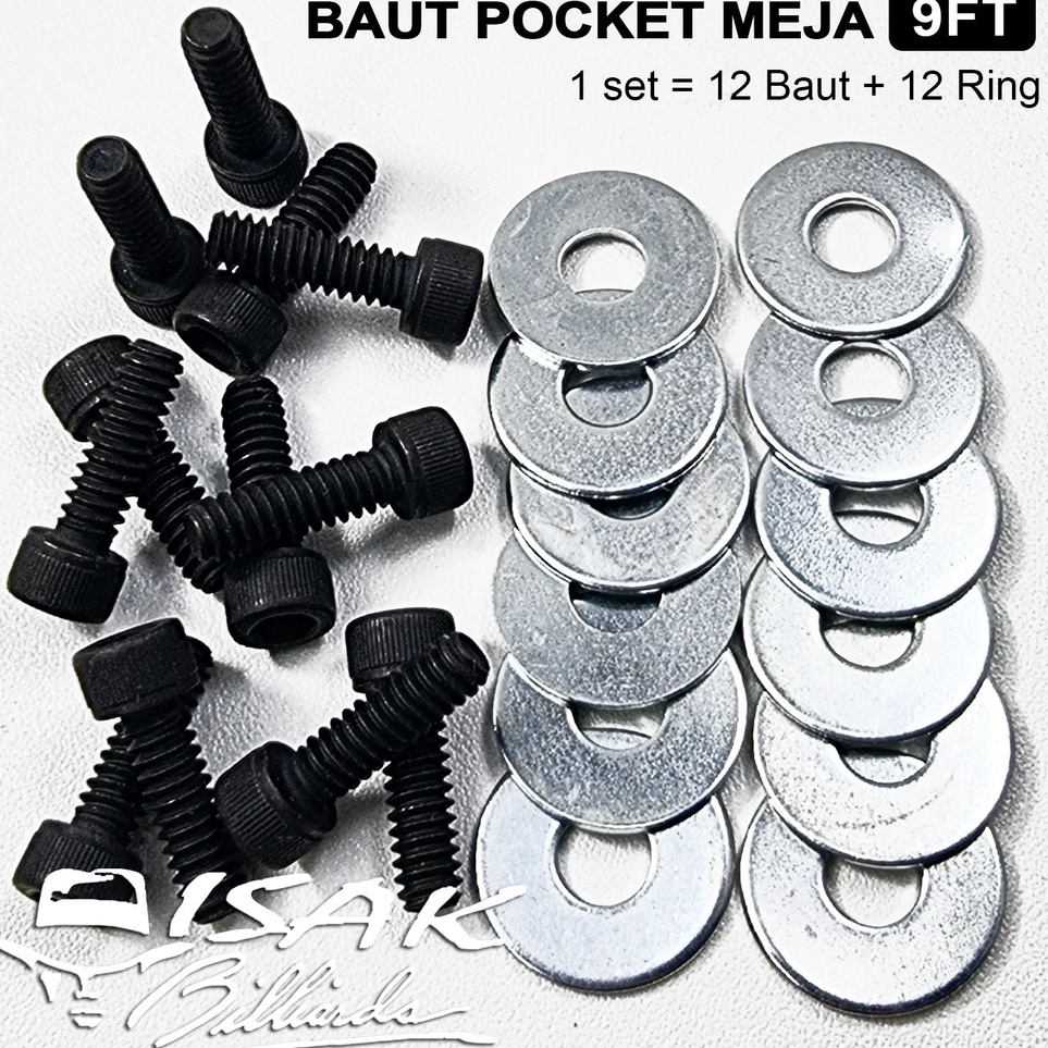Jual Special Packing Baut Pocket Meja 9ft Set 6 pc Billiard Poket Bolt ...