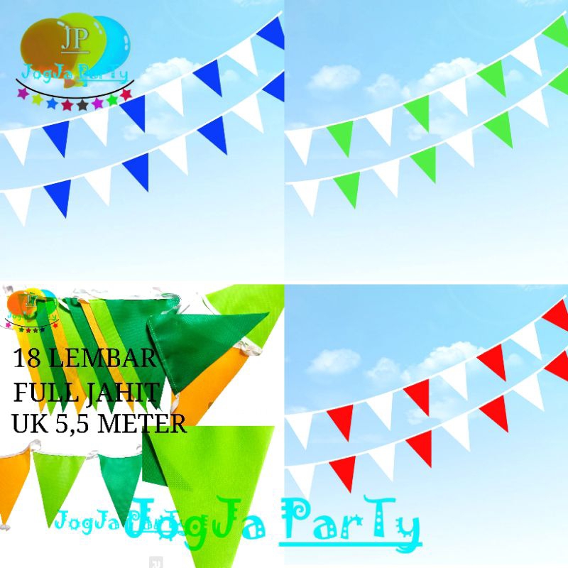 Jual Bendera merah putih 18 lembar (5,5meter) kemerdekaanumbul umbul ...