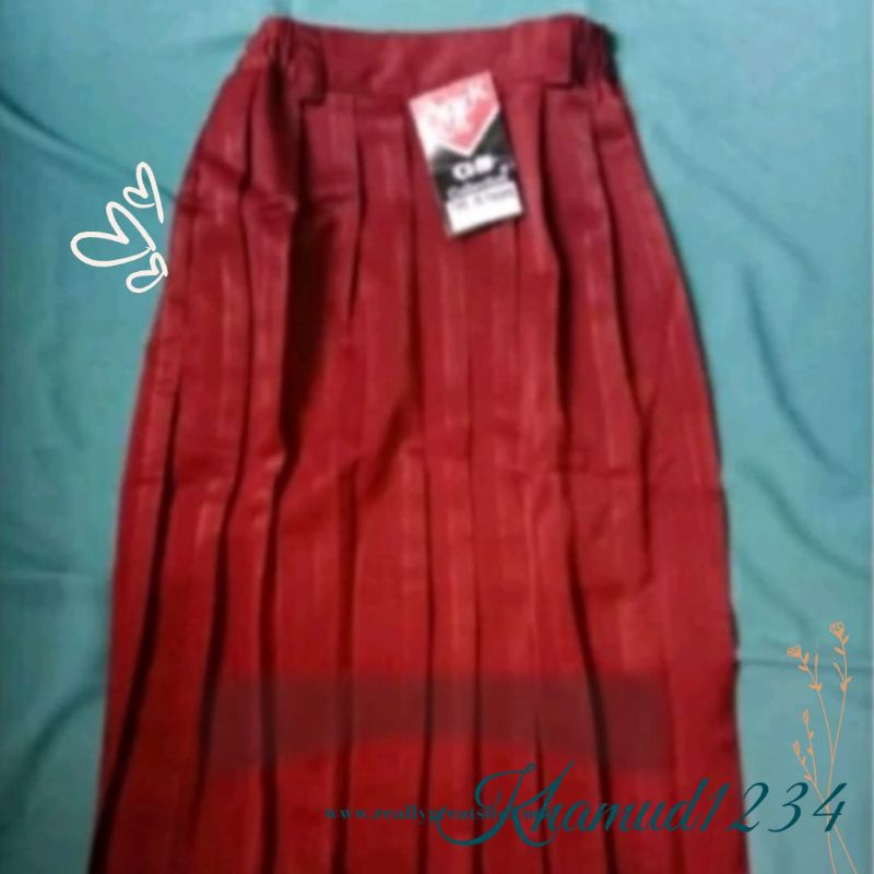 Jual Rok panjang sekolah SD prempuan/seragam sekolah SD,MI rok panjang rempel merah | Shopee ...