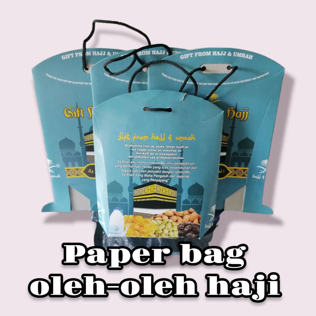Jual paper bag oleh oleh haji kotak dus oleh oleh haji | Shopee Indonesia