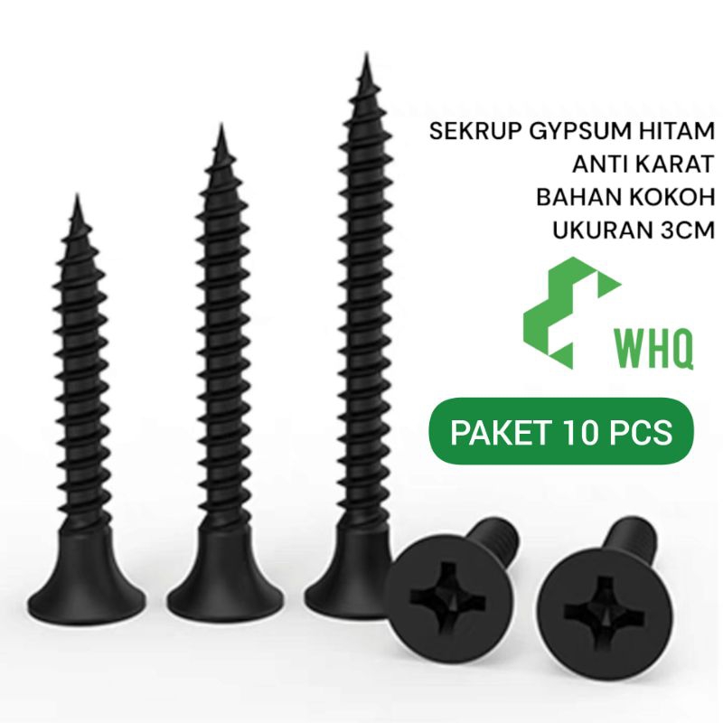 Jual (PAKET 10PCS) SEKRUP BRACKET WALLPANEL PVC / BAUT CLIP WOODPANEL ...