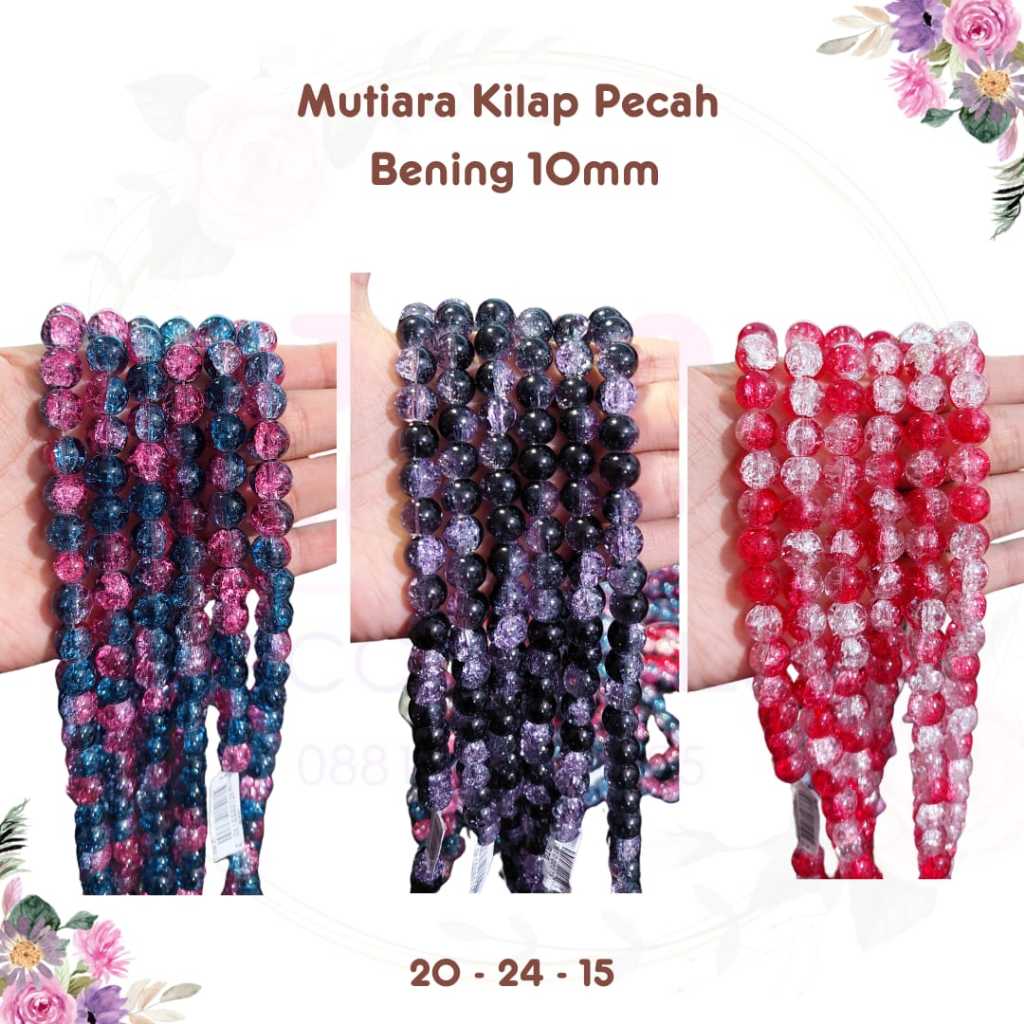 Jual Batu Alam /Mutiara kilap Pecah Bening 10MM/Batu Kilap Pecah Urat ...