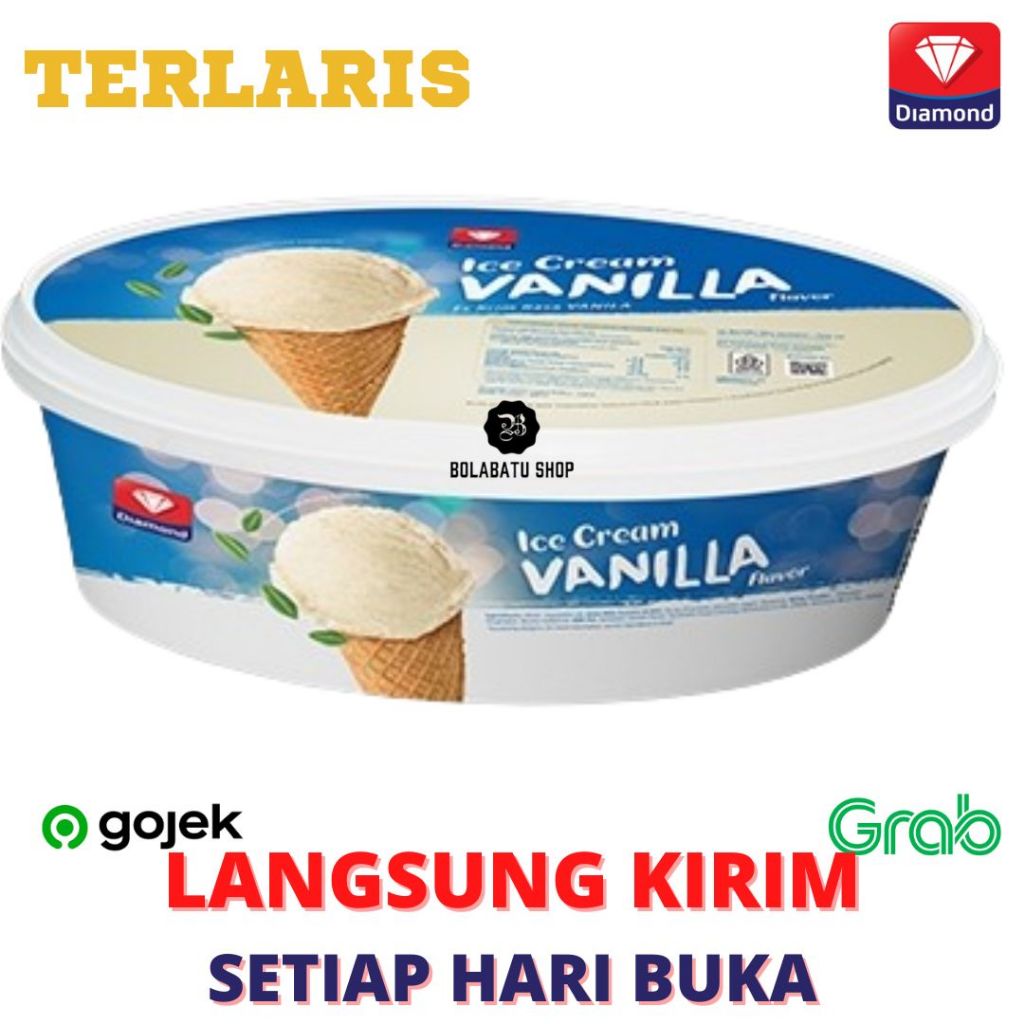 Jual Es Krim Diamond 700 mL Vanilla Ice Cream Enak Cepat Murah Langsung ...
