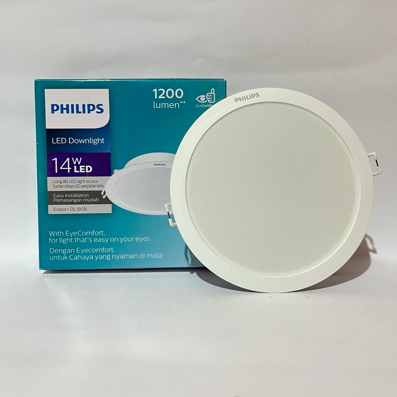 Jual Philips Lampu Downlight Panel Light LED Essential Eridani Putih 14 ...