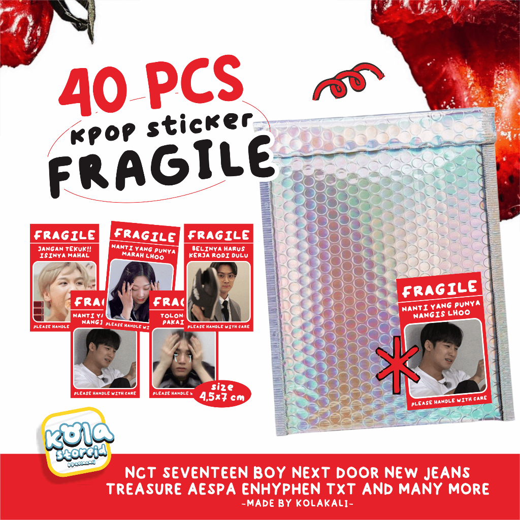Jual 40PCS STIKER FRAGILE KPOP • STICKER FRAGILE • STIKER FRAGILE MURAH ...