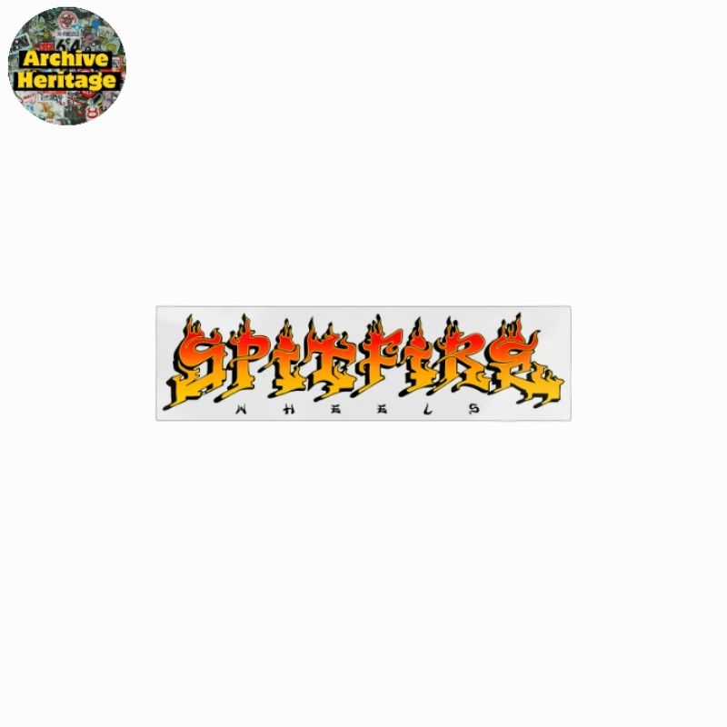 Jual sticker Spitfire logo fire wheels skateboard deck truck logo ...