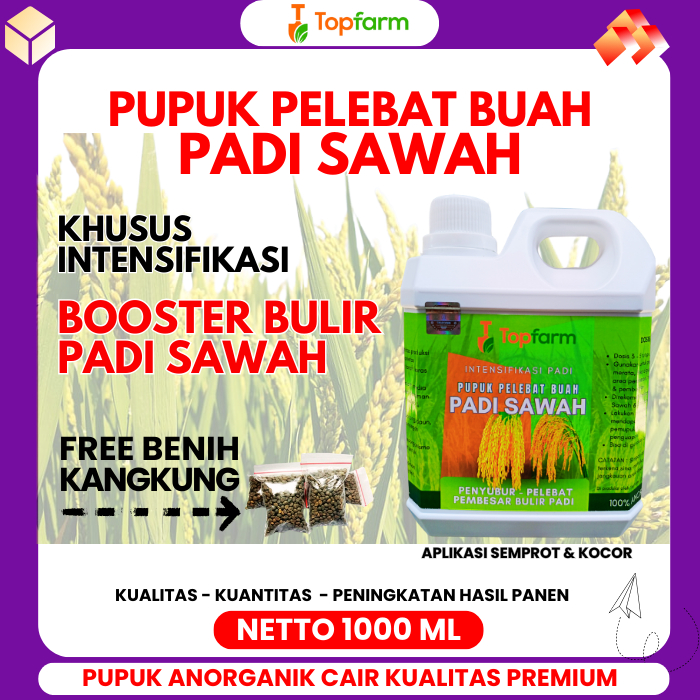 Jual Pupuk Booster Padi / Obat Padi Biar Buah Berbobot / Obat Padi Sawah Mati Pucuk / Obat Padi ...