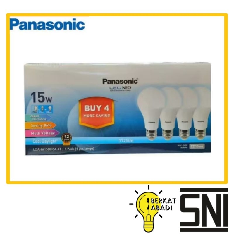 Jual Paket Lampu LED Panasonic 15 WATT Neo SNI | Shopee Indonesia
