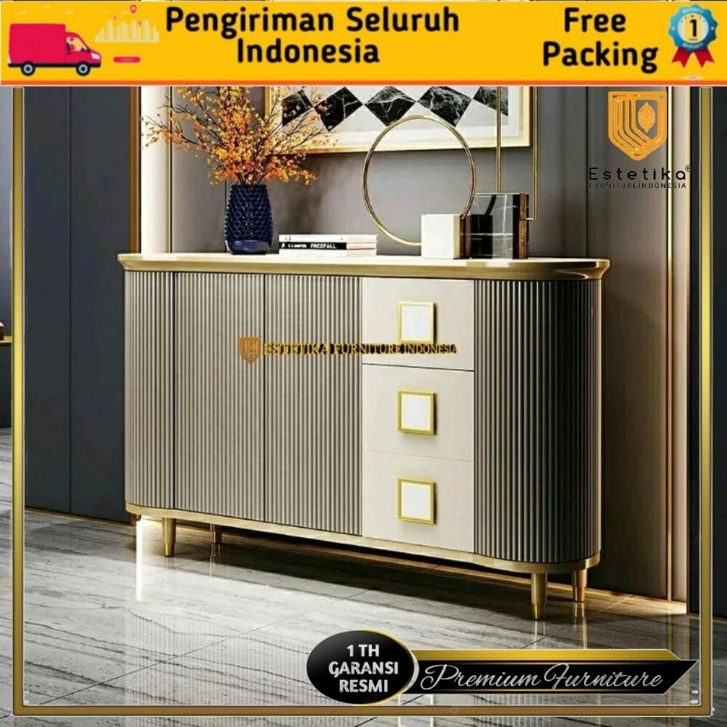 Jual ESTETIKA FURNITURE INDONESIA Buffet Minimalis Kaki Stainless Steel ...