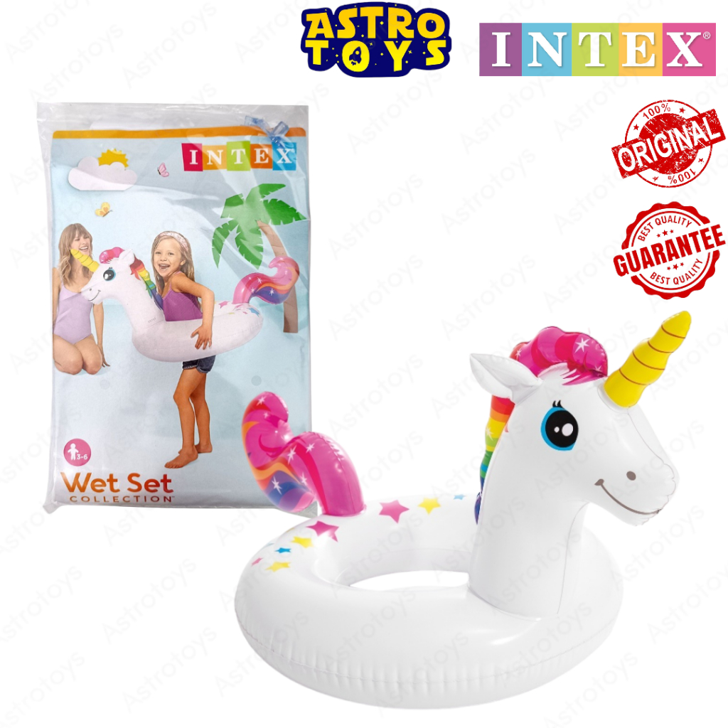 Jual Intex Ban Pelampung Bulat renang anak Unicorn Big Animal Rings ...