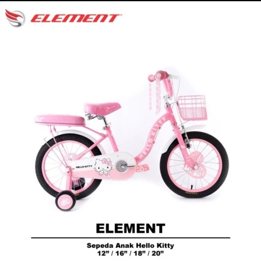 Jual SEPEDA MINI ANAK PEREMPUAN 18" ELEMENT HELLO KITTY | Shopee Indonesia