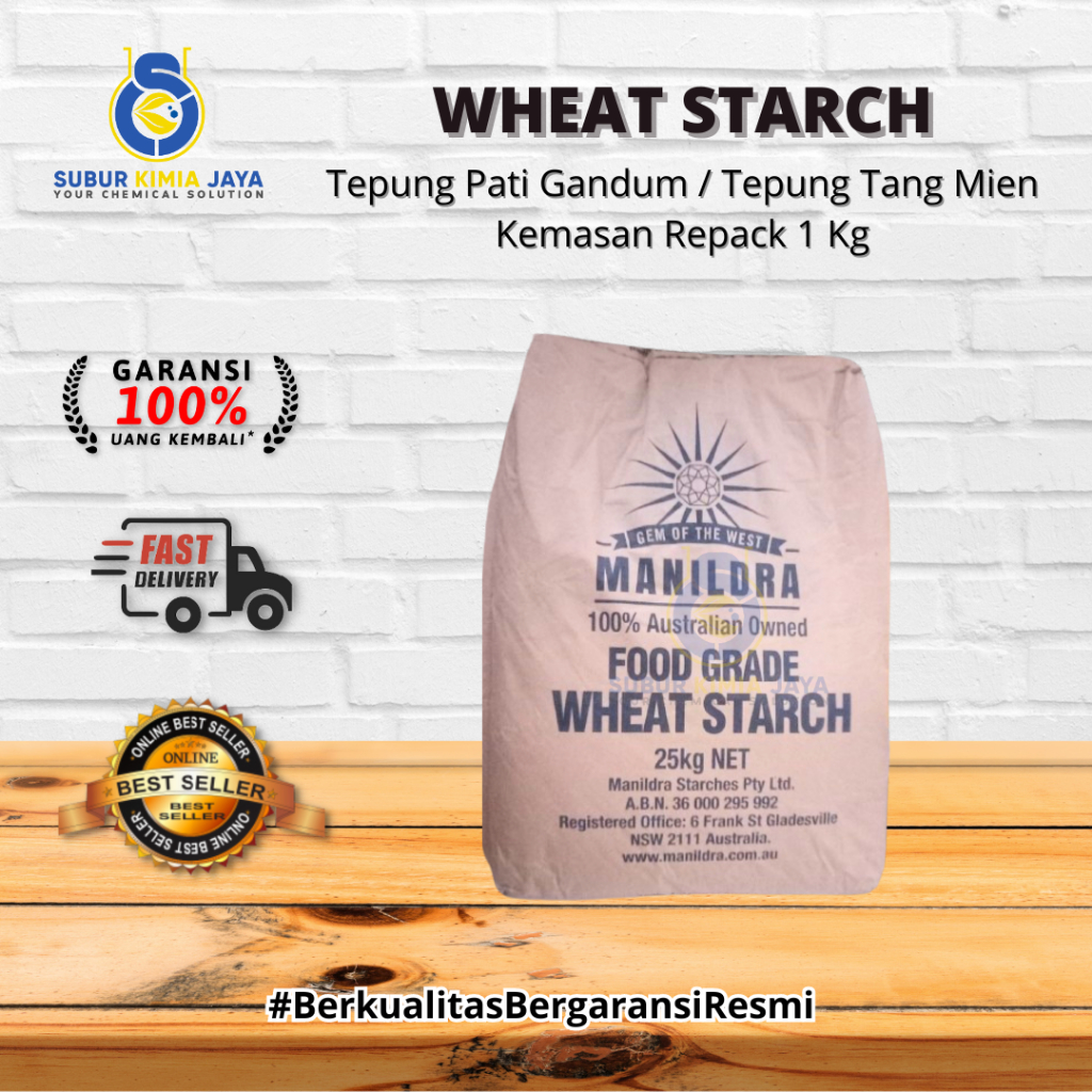 Jual Wheat Starch 1kg / Tepung Pati Gandum / Tepung Tang Mien / Bahan ...
