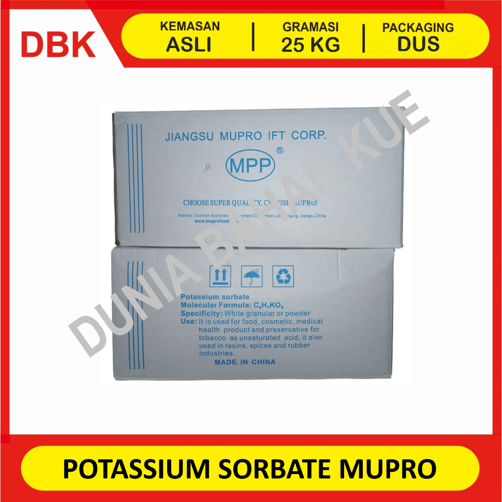 Jual (KHUSUS INSTANT/GOSEND) POTASSIUM SORBATE MUPRO - 1 DUS 25 KG / PS ...