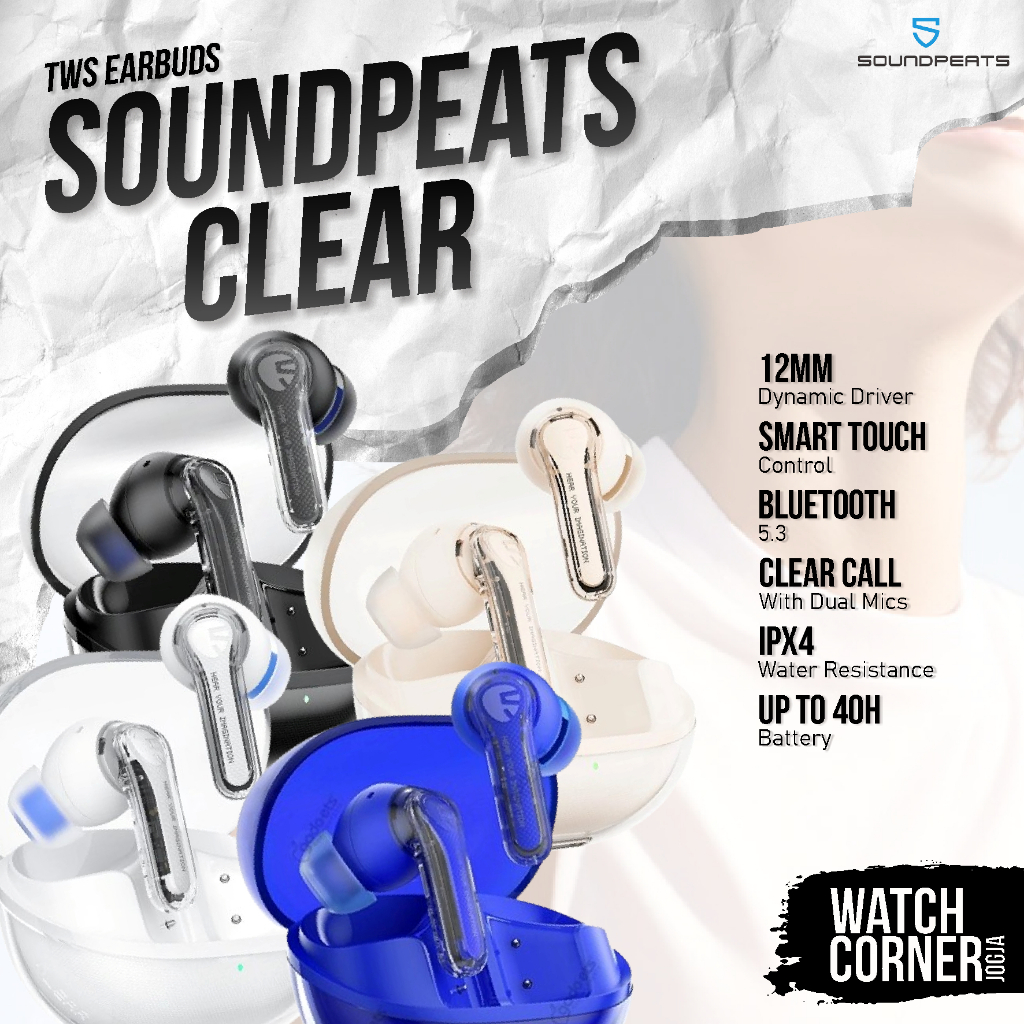 Jual SoundPEATS Clear True Wireless Earbuds TWS IPX4 with Good Sound ...