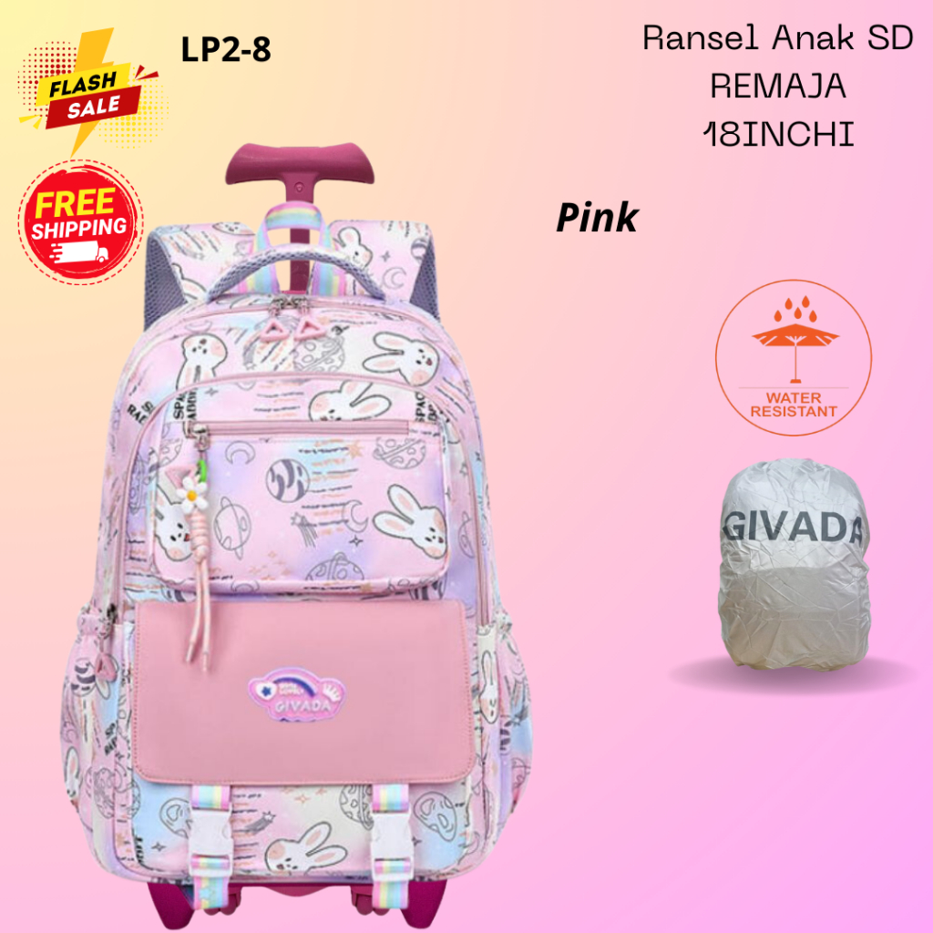 Jual TAS DORONG TROLLEY ANAK PAUD / TK / PLAY GROUP PEREMPUAN Bahan ...