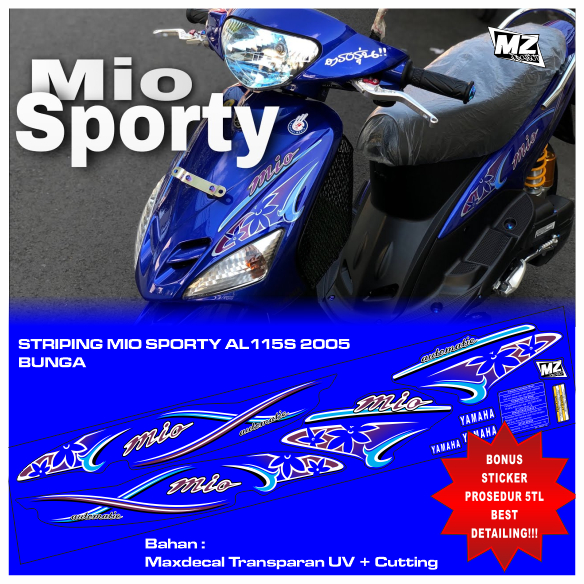 Jual STRIPING MIO BUNGA warna bisa request / Livery MIO SPORTY AL115S ...