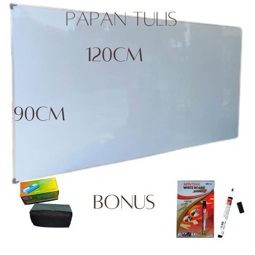Jual PAPAN TULIS WHITEBOARD 90 X 120 CM GRATIS SPIDOL DAN PENGHAPUS ...