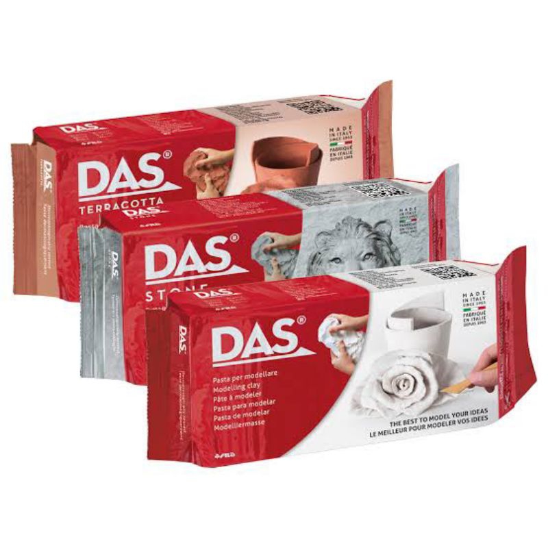 Jual DAS AIR DRY MODELLING CLAY WHITE TERRACOTTA STONE 500 GRAM 1000 ...