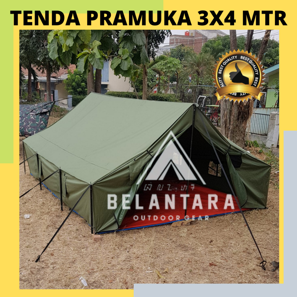 Jual Tenda pramuka 3x4 meter kapasitas 10 12 15 orang bahan d300 ...