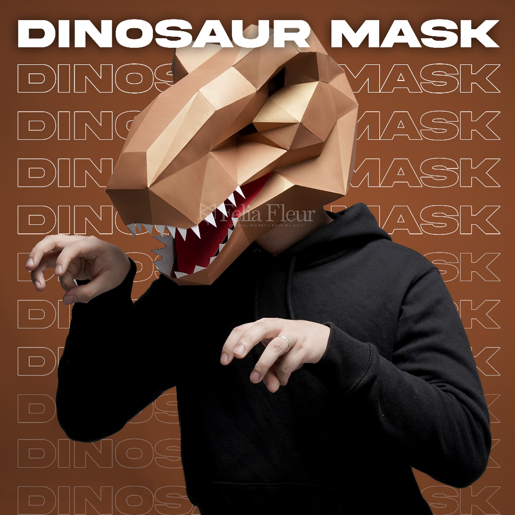Jual Papercraft DIY Topeng Dinosaurus Mask Premium 3D Unik Hiasan ...