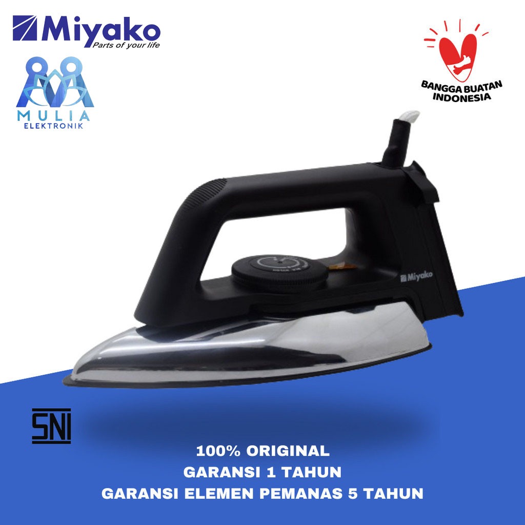 Jual Miyako Setrika Listrik EI-1000M/ EI 1008M/ EI-2000B Anti Lengket ...