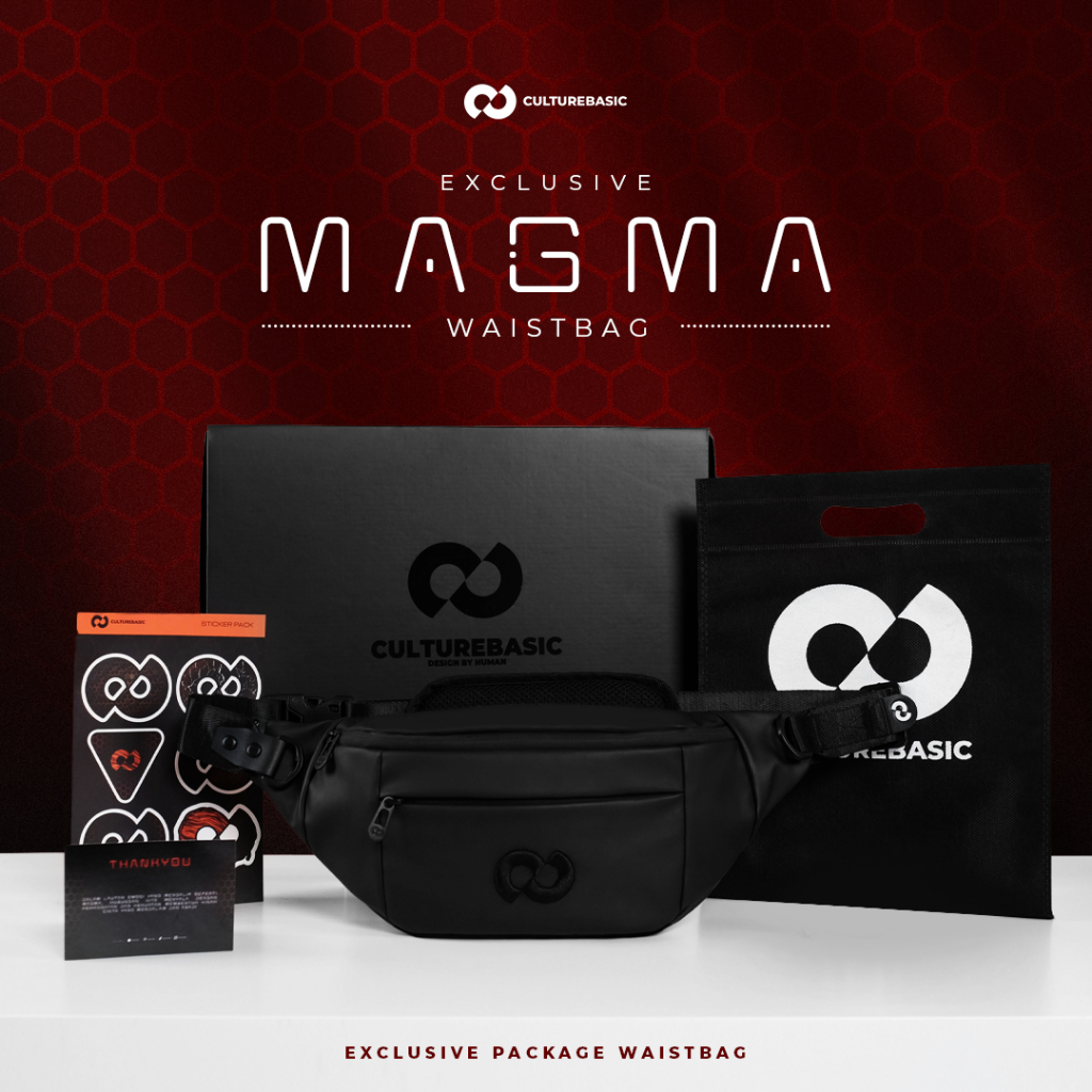 Jual Culture Basic | Magma Waistbag | Tas Selempang Pria | Tas Pinggang Hitam Polos Multifungsi ...